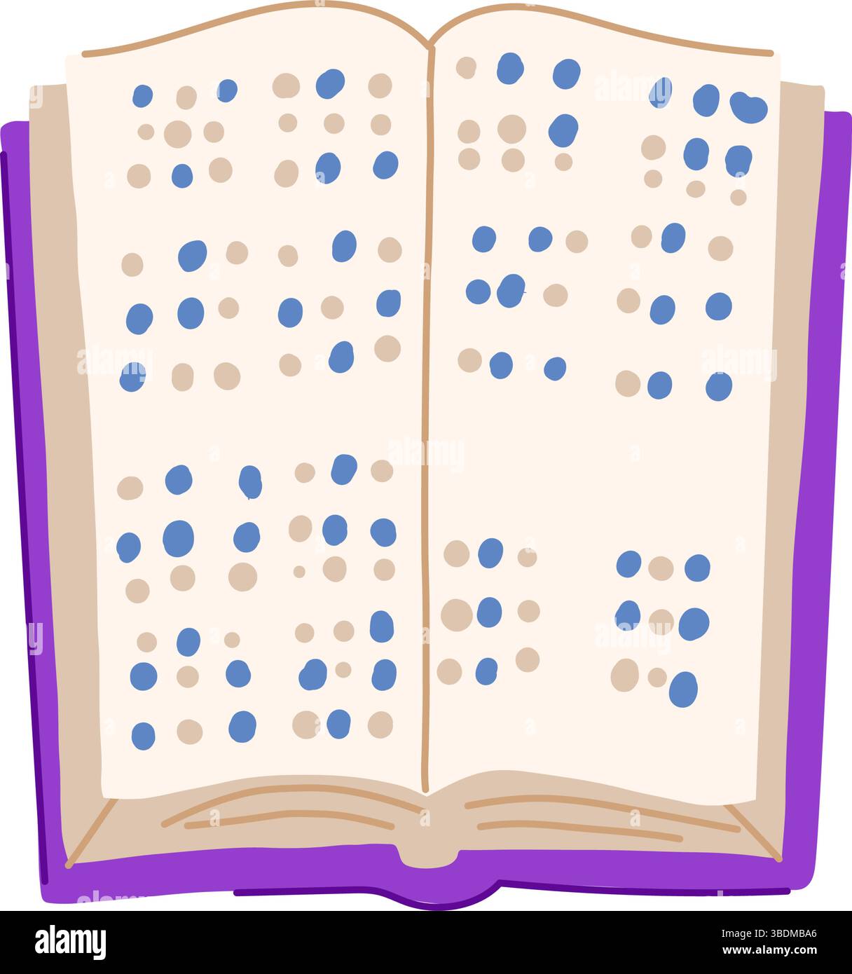 tactile braille textbook cartoon vector illustration Stock Vector Image ...