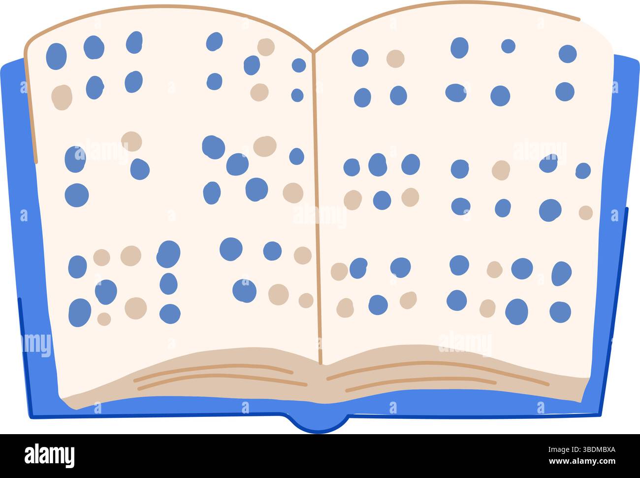 embossing braille textbook cartoon vector illustration Stock Vector ...