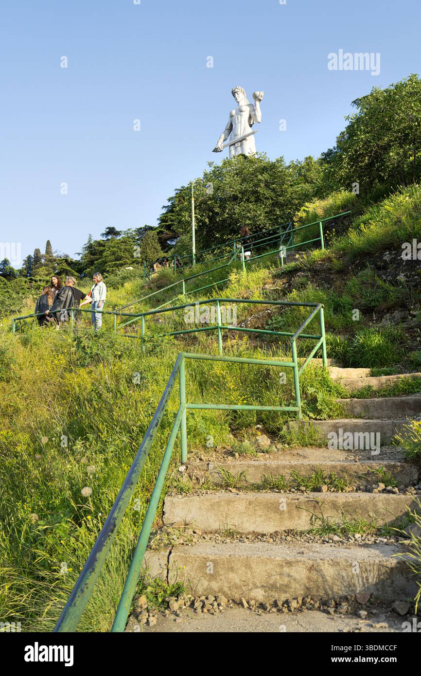Tbilisi, Georgia. May 17, 2025. the staircase leading to the Kartlis ...
