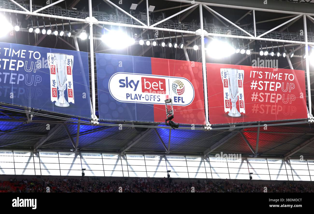 London, UK. 24th May, 2025. Spider-cam at the Sheffield United v ...