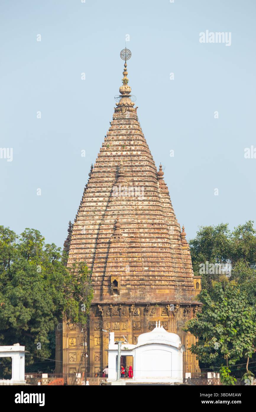 India, Uttar Pradesh, Varanasi, Ancient Temples on the Ghats of ...