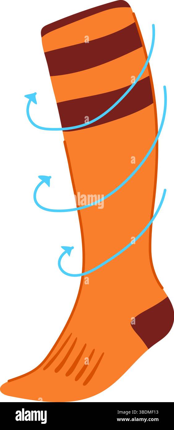 circulation compression socks cartoon vector illustration Stock Vector ...