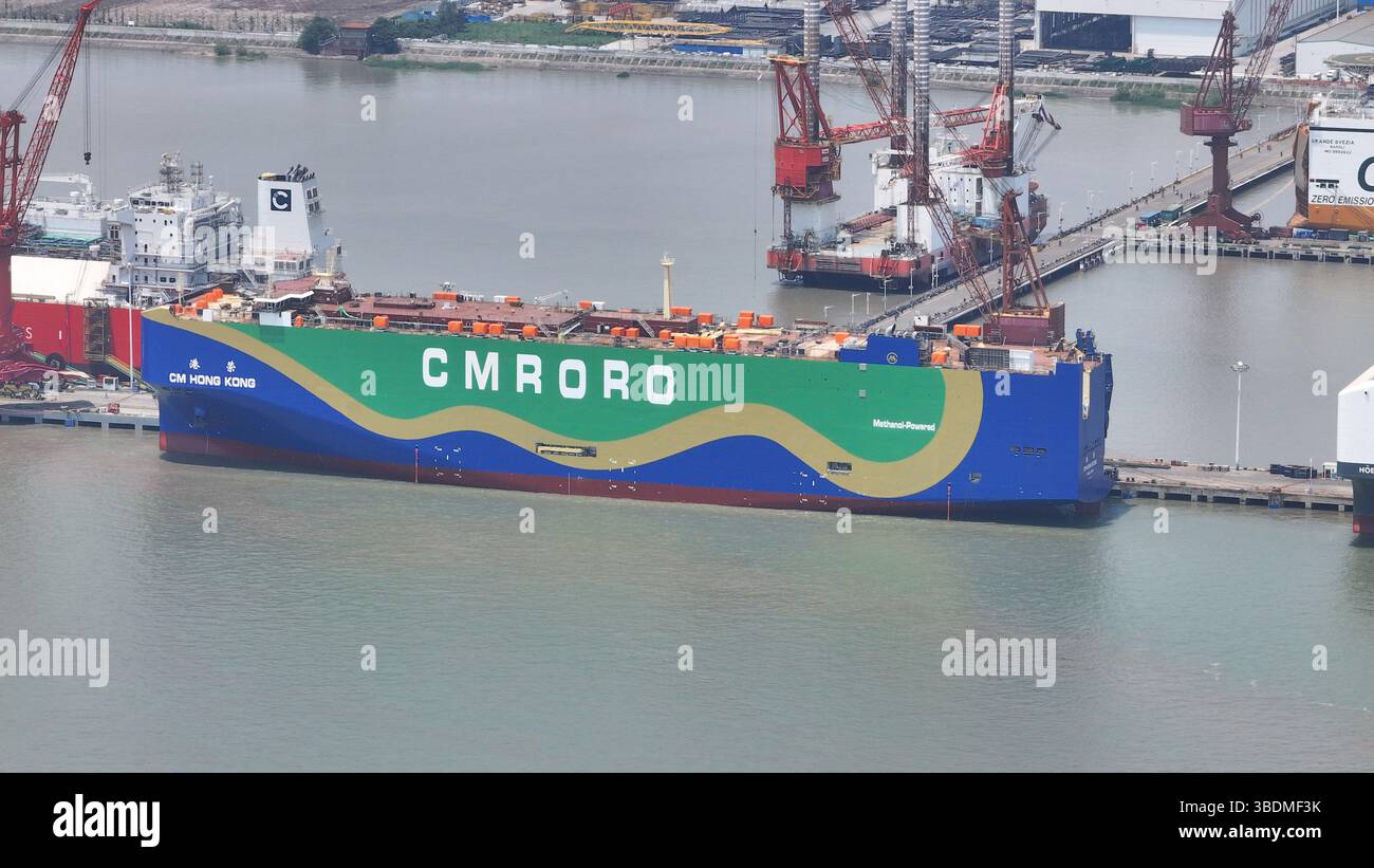 NANTONG, CHINA - MAY 25, 2025 - The world's first 9,300-vehicle ...