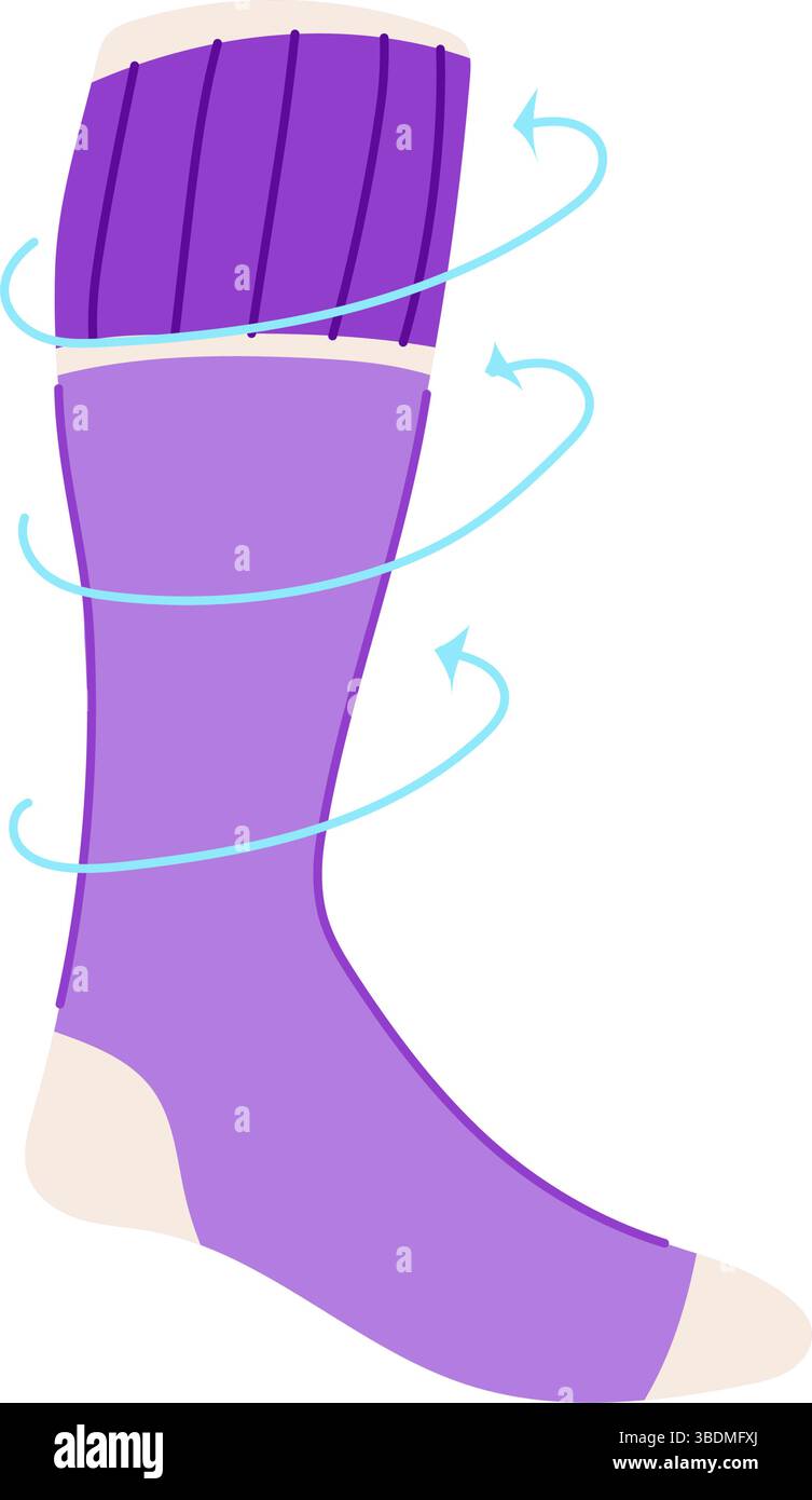 pressure compression socks cartoon vector illustration Stock Vector ...