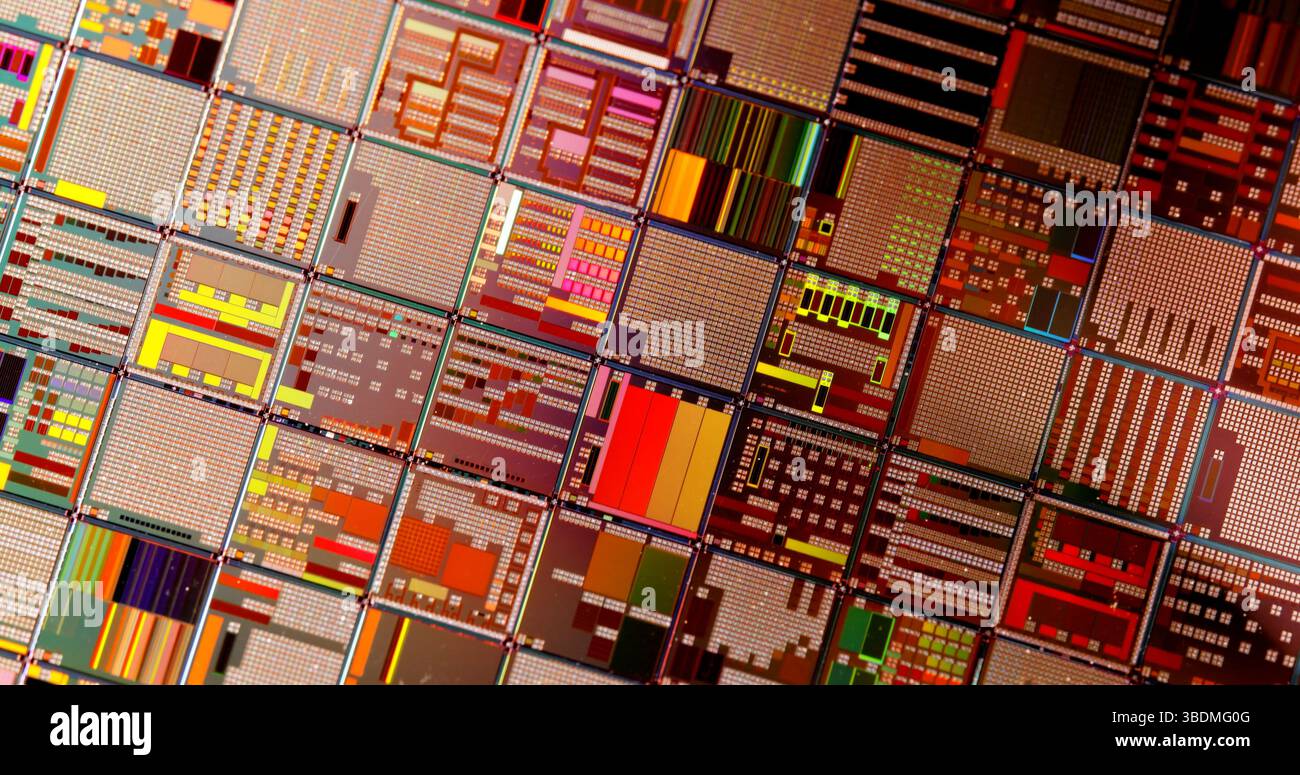 Silicon semiconductor wafer close-up. In electronics, a wafer also ...