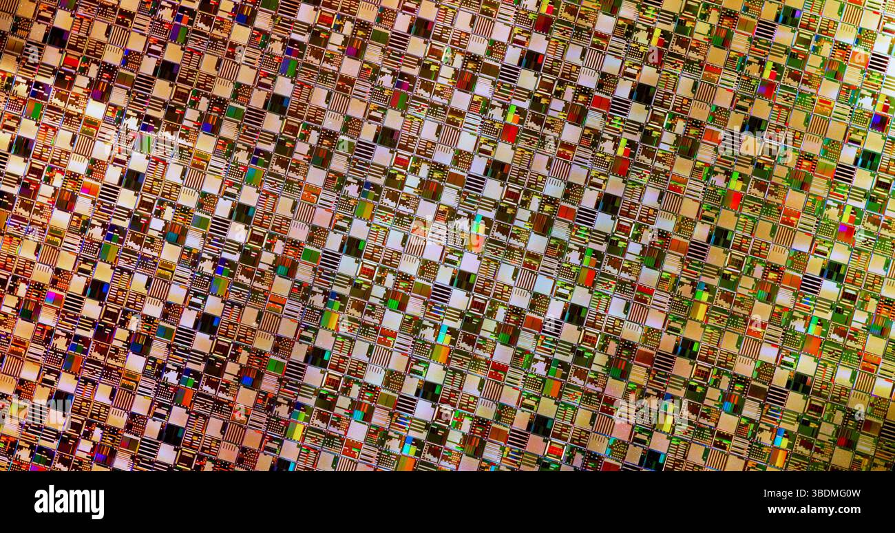 Silicon semiconductor wafer close-up. In electronics, a wafer also ...