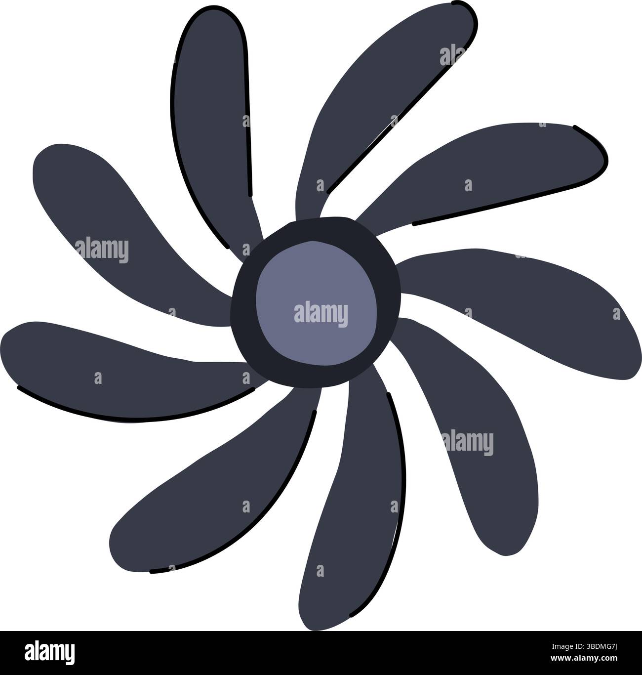 blades cooling fan cartoon vector illustration Stock Vector Image & Art ...