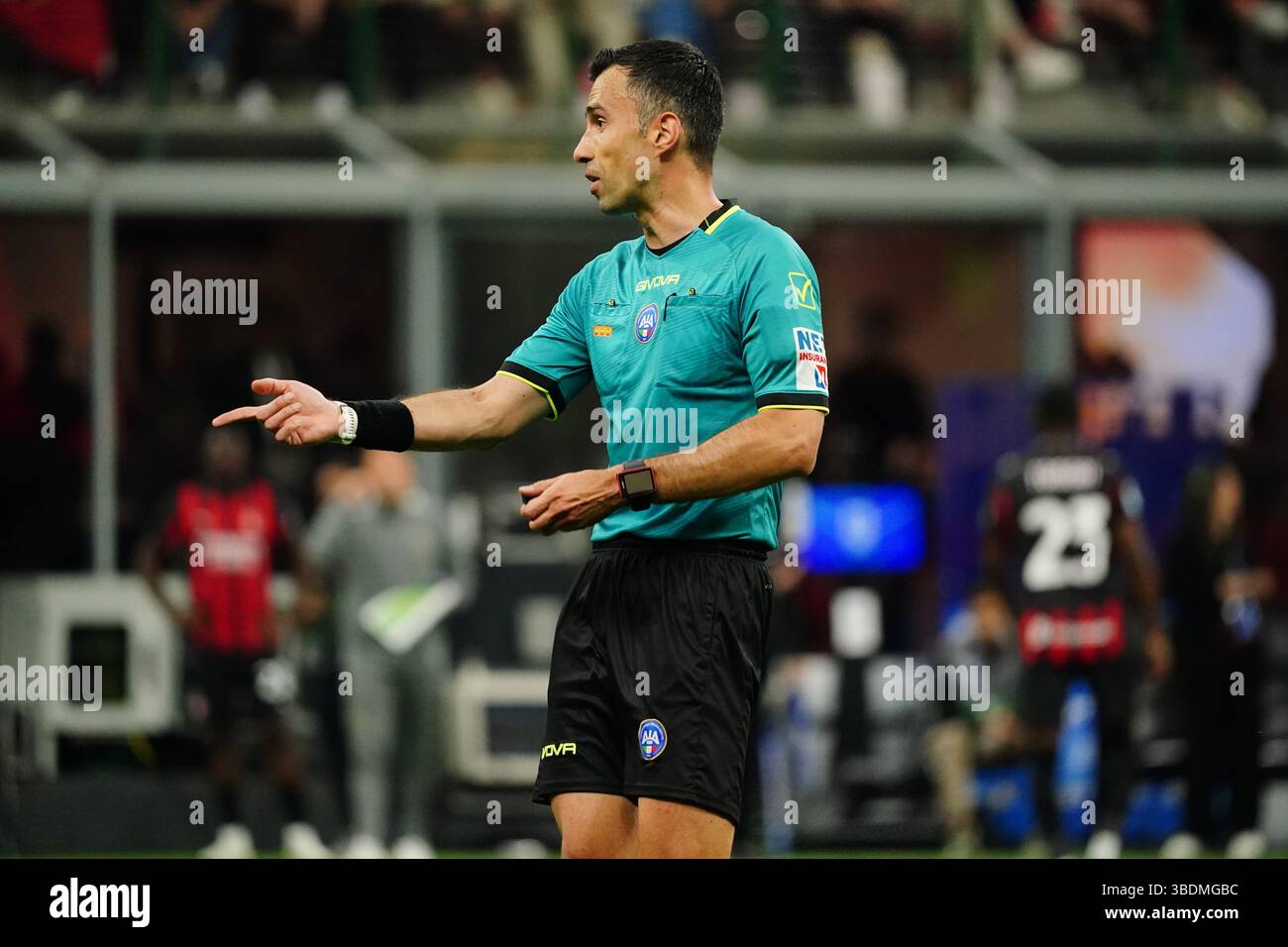 Milan, Italie. 25th May, 2025. Daniele Rutella (Referee) during the ...