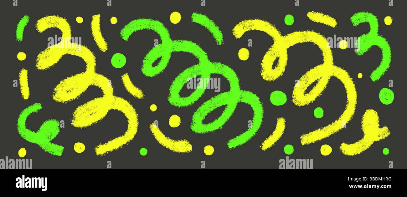 Graffiti art spray scribble wavy shapes. Squiggle hand drawn confetti ...