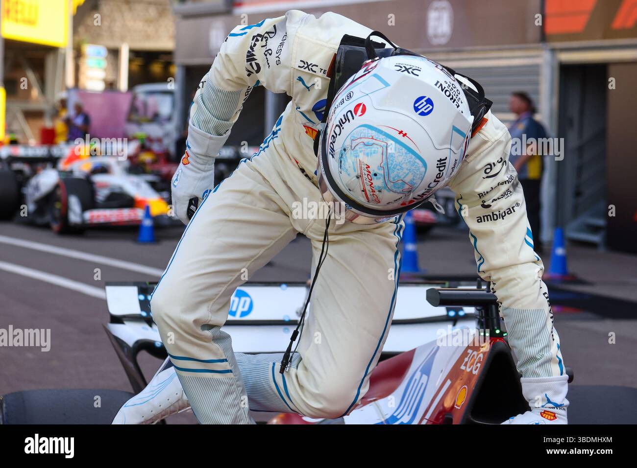 Monte Carlo, Monaco. 24th May 2025. Charles Leclerc jump out from the ...
