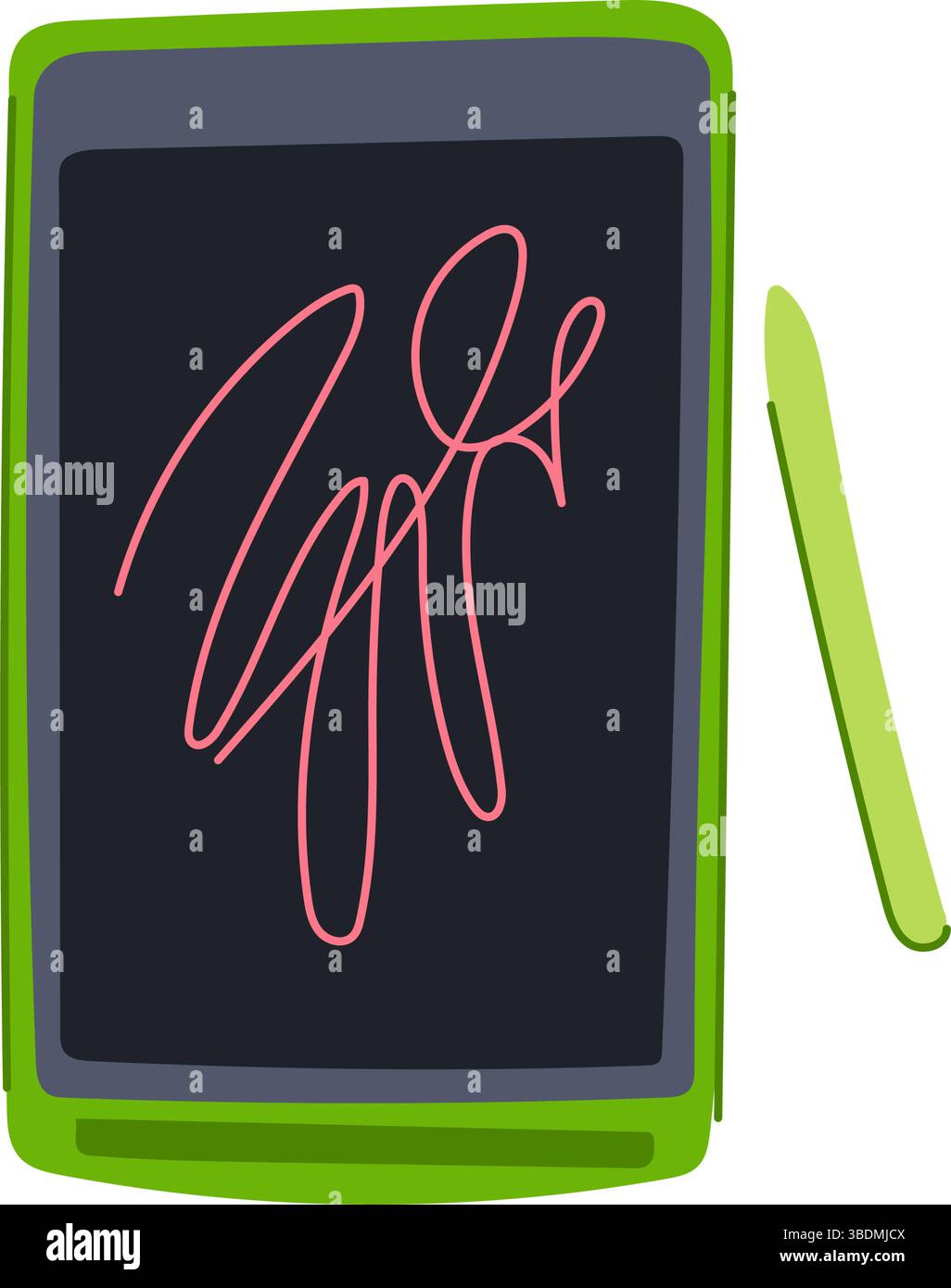 touchscreen digital handwriting pad cartoon vector illustration Stock ...