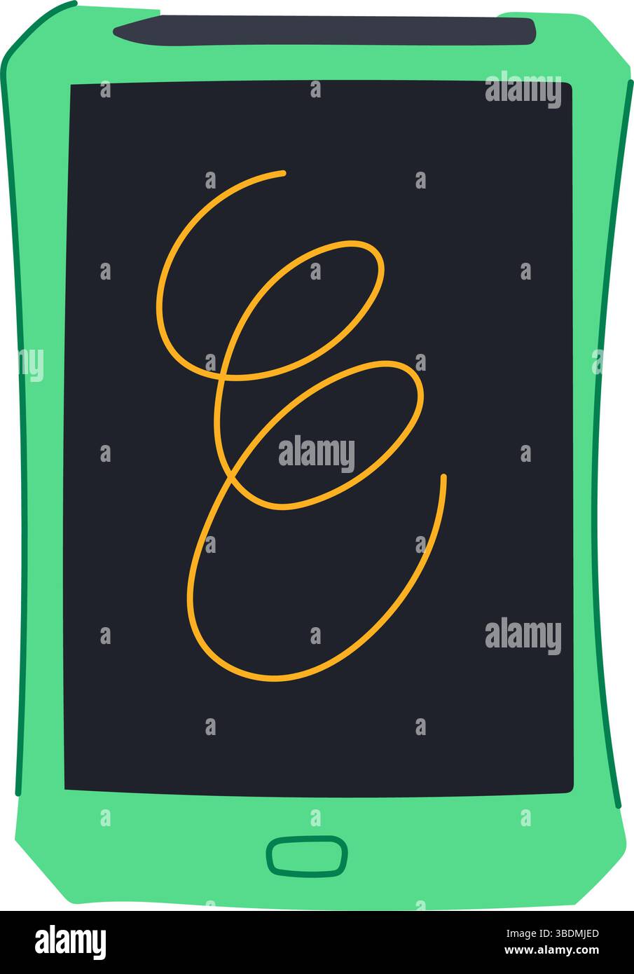 eink digital handwriting pad cartoon vector illustration Stock Vector ...