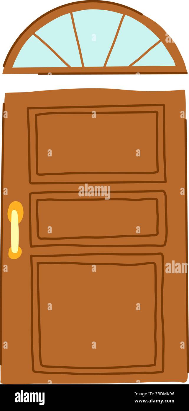 entryway door house entrance cartoon vector illustration Stock Vector ...