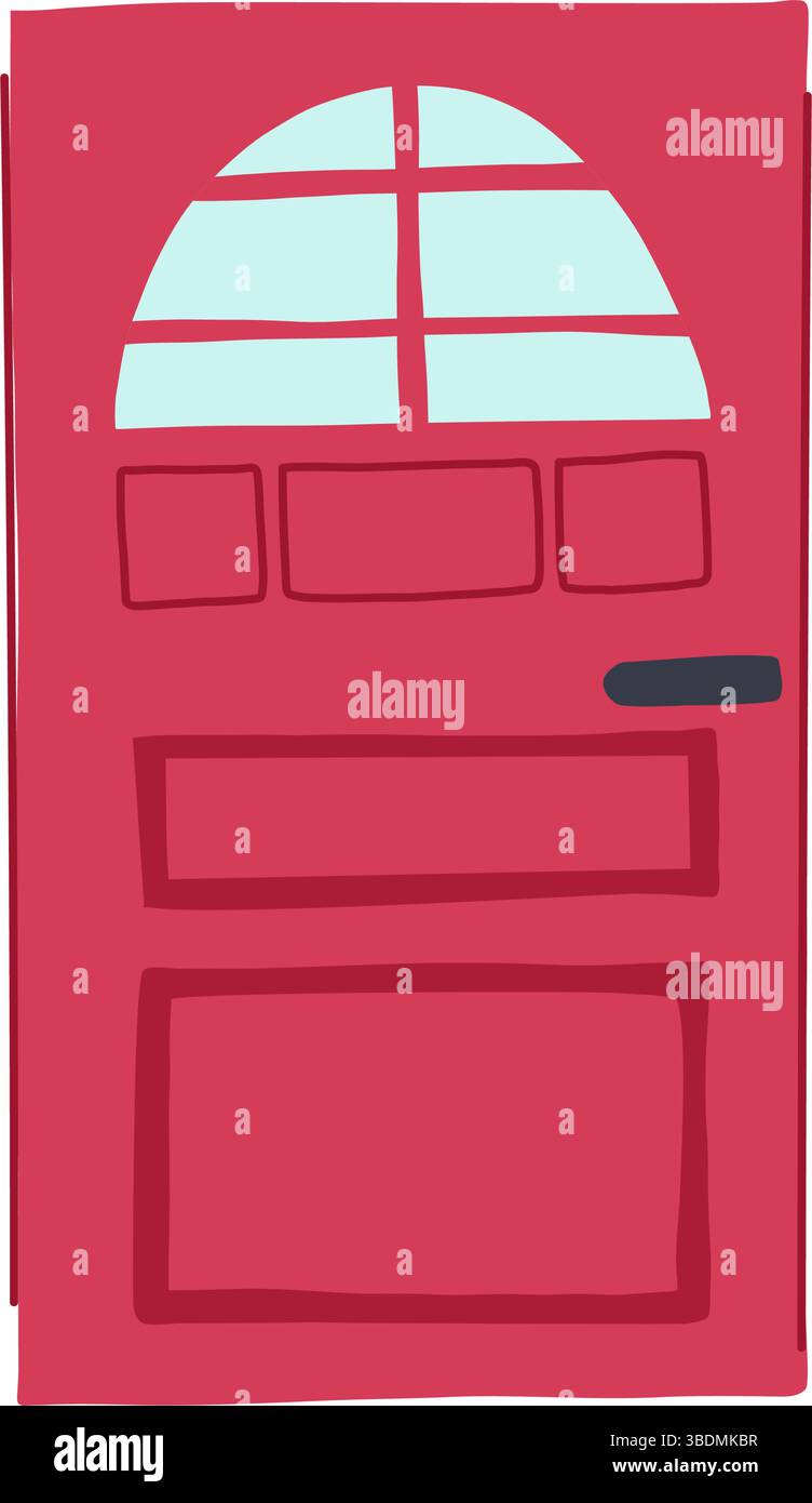 passage door house entrance cartoon vector illustration Stock Vector ...