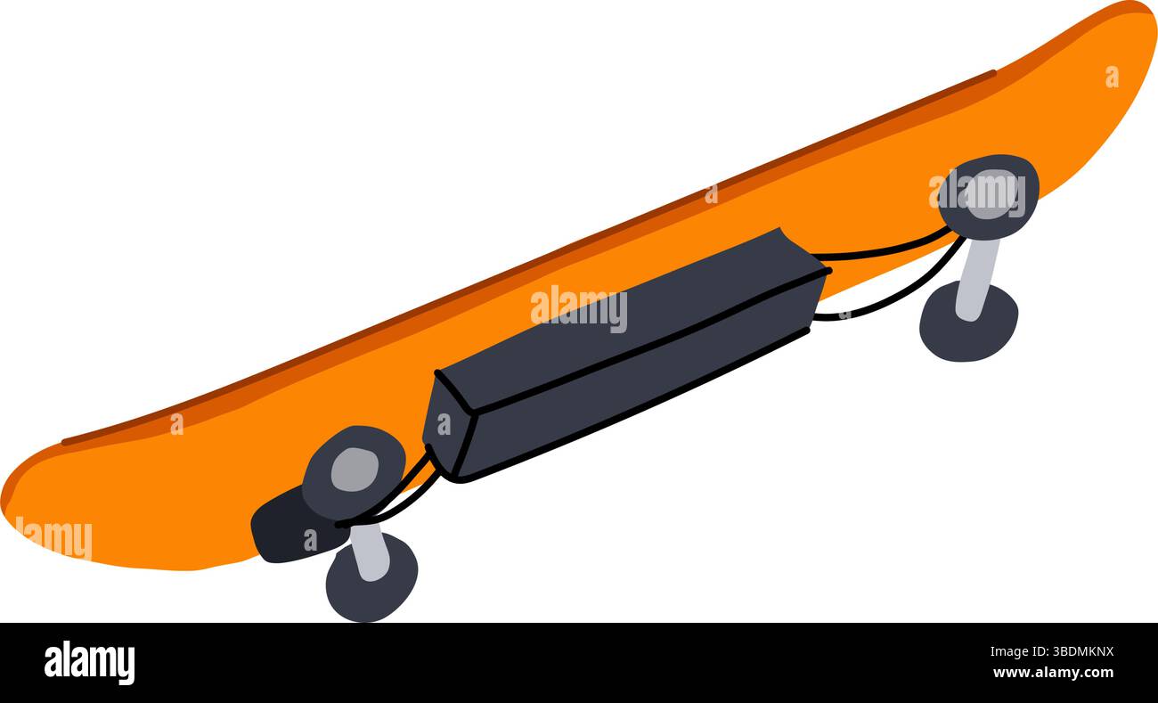 deck electric skateboard cartoon vector illustration Stock Vector Image ...