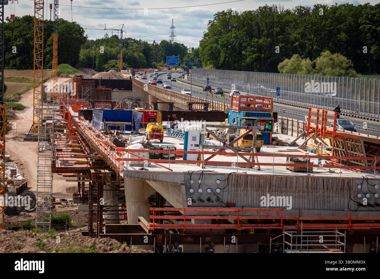 Bilderserie 24.05.2025 Ausbau der BAB 3 bei Erlangen mit Neubau der ...