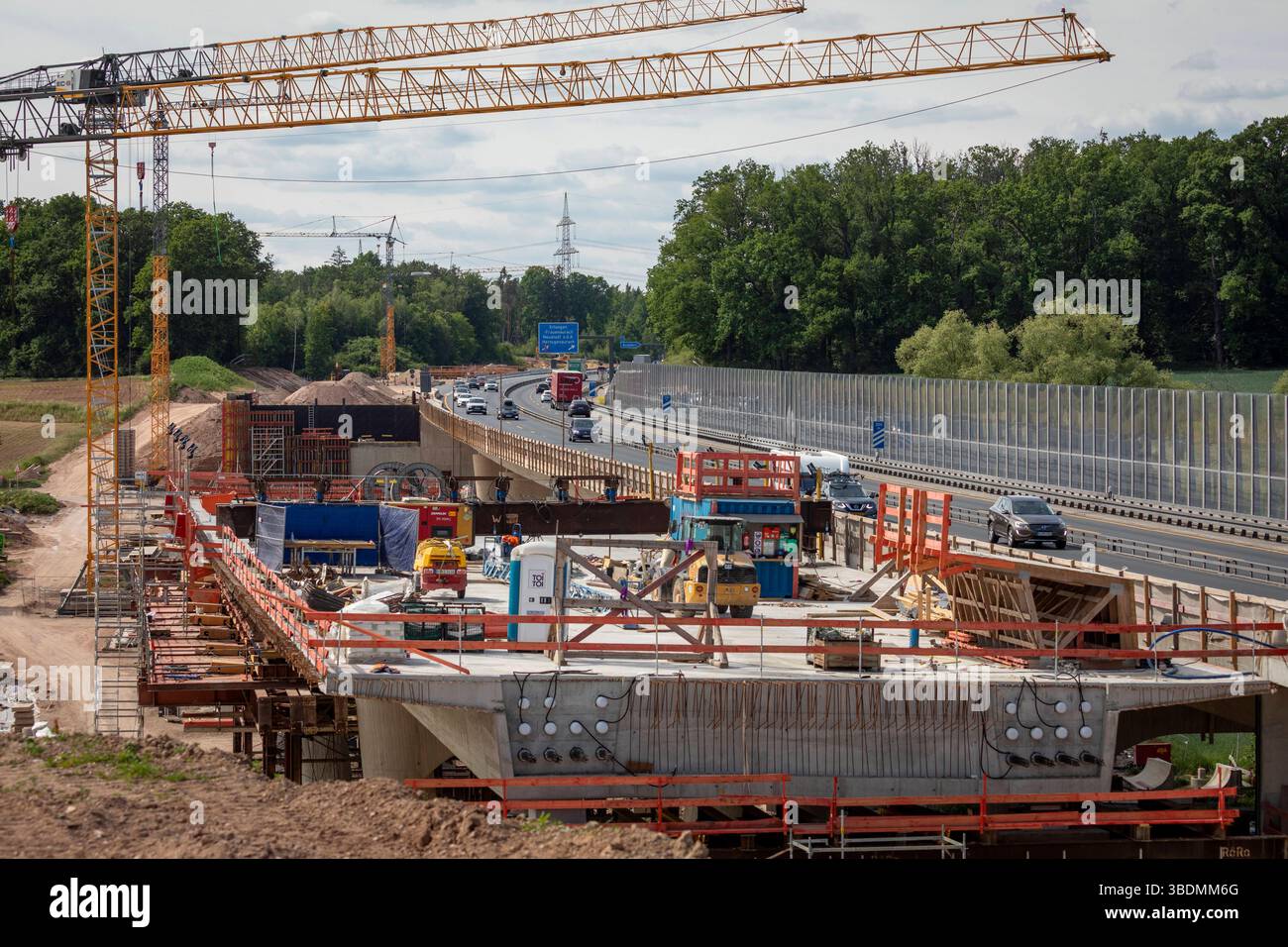Bilderserie 24.05.2025 Ausbau der BAB 3 bei Erlangen mit Neubau der ...