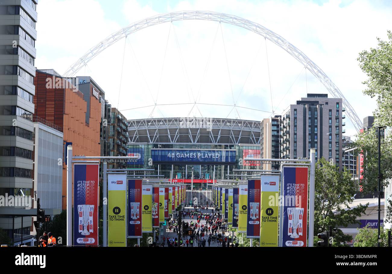 Fans on Wembley Way ahead of the Sky Bet League One play off final at ...