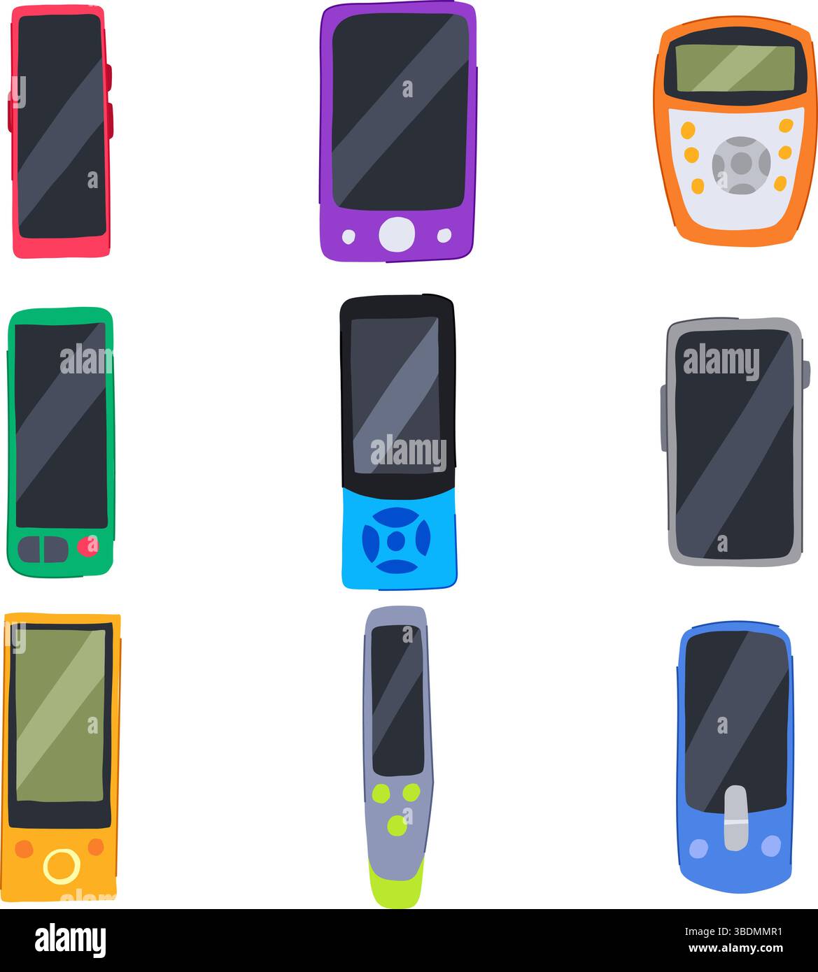 electronic translator set cartoon vector illustration Stock Vector ...