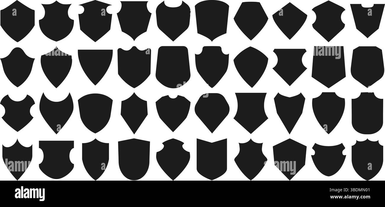 Shield icons. Security shields black icons. Medieval knight emblem ...