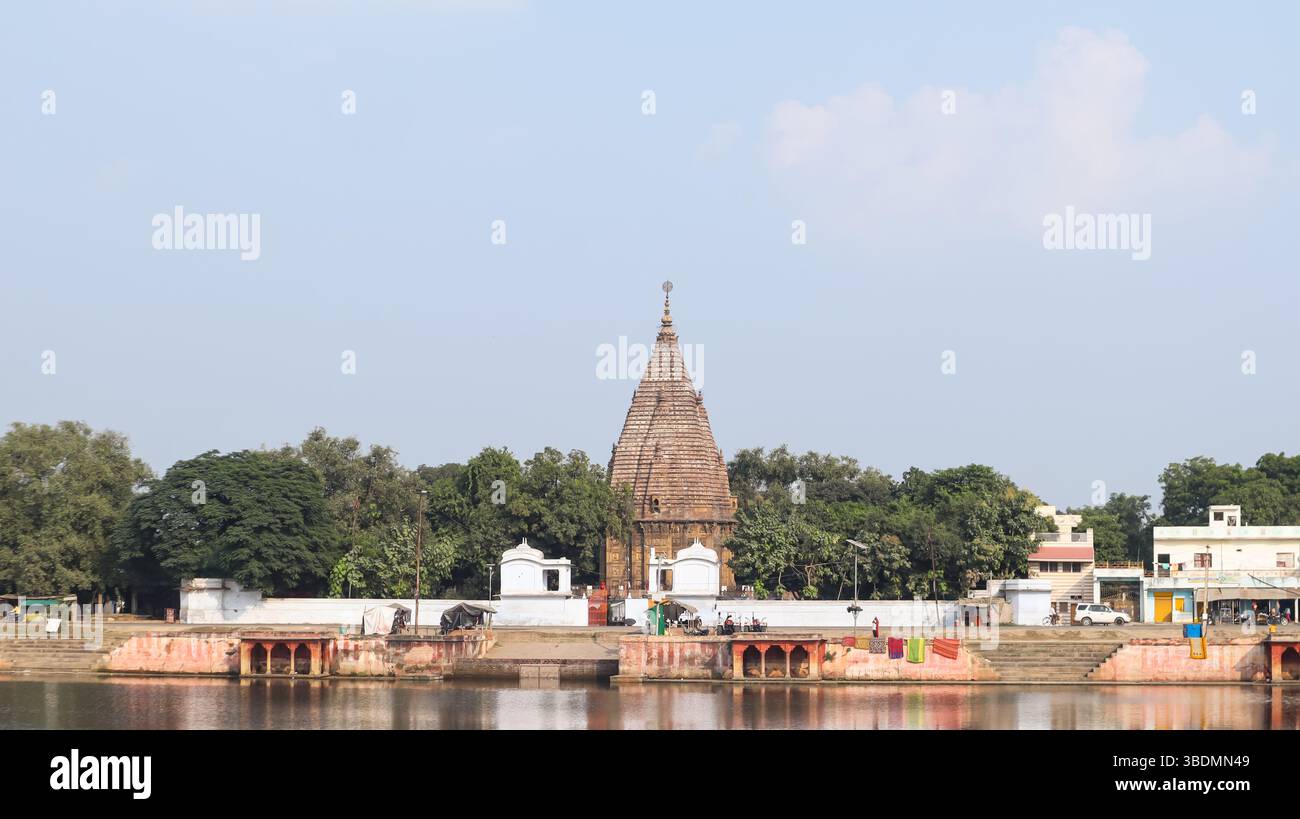 India, Uttar Pradesh, Varanasi, View of Durga Temple of Ramnagar Stock ...