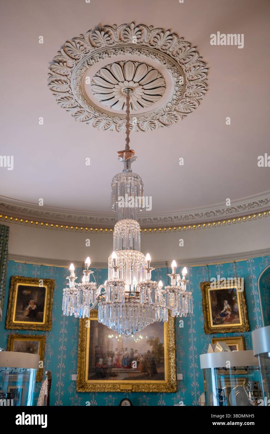 Chandelier in Cyfarthfa Castle Museum and Art Gallery Merthyr Tydfil ...