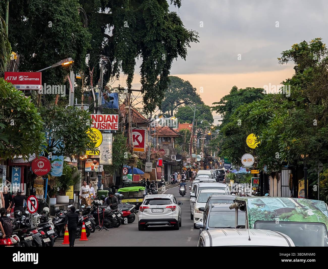 Ubud, Bali, Indonesia - May 16, 2025: Night view of Ubud street Stock ...