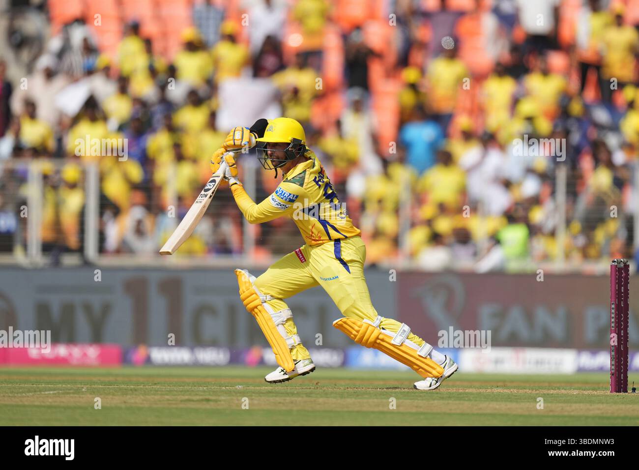 Chennai Super Kings' Devon Conway bats during the Indian Premier League cricket match between ...