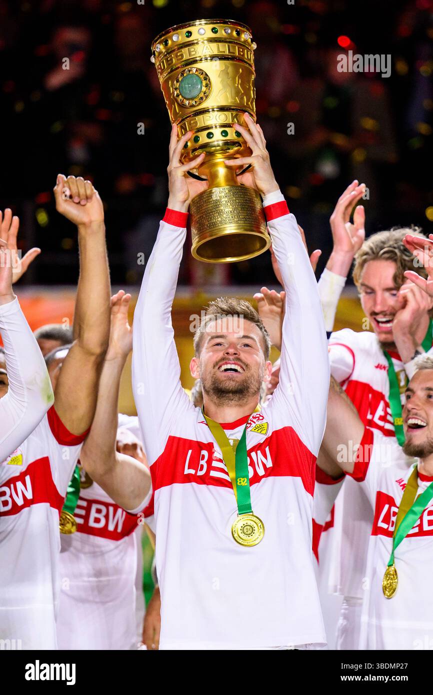 Berlin, Germany. 24th May, 2025. Soccer: DFB Cup, Arminia Bielefeld - VfB Stuttgart, Final ...