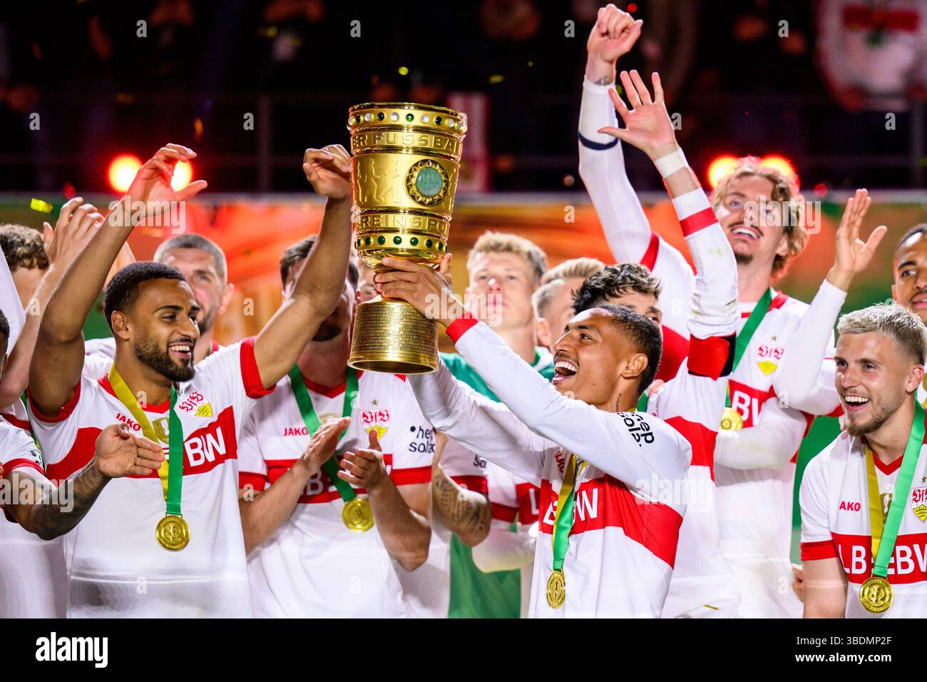 Berlin, Germany. 24th May, 2025. Soccer: DFB Cup, Arminia Bielefeld - VfB Stuttgart, Final ...