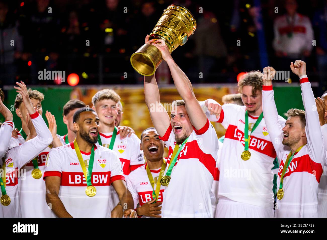 Berlin, Germany. 24th May, 2025. Soccer: DFB Cup, Arminia Bielefeld - VfB Stuttgart, Final ...