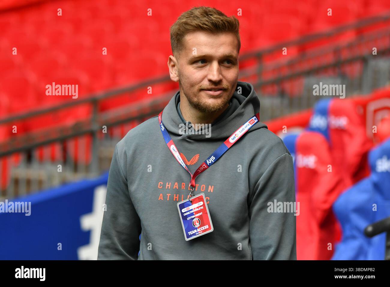 London, England. 25th May 2025. Luke Berry before the Sky Bet EFL ...