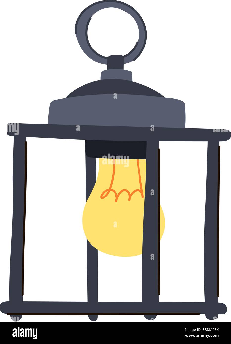 fixture exterior lamp cartoon vector illustration Stock Vector Image ...