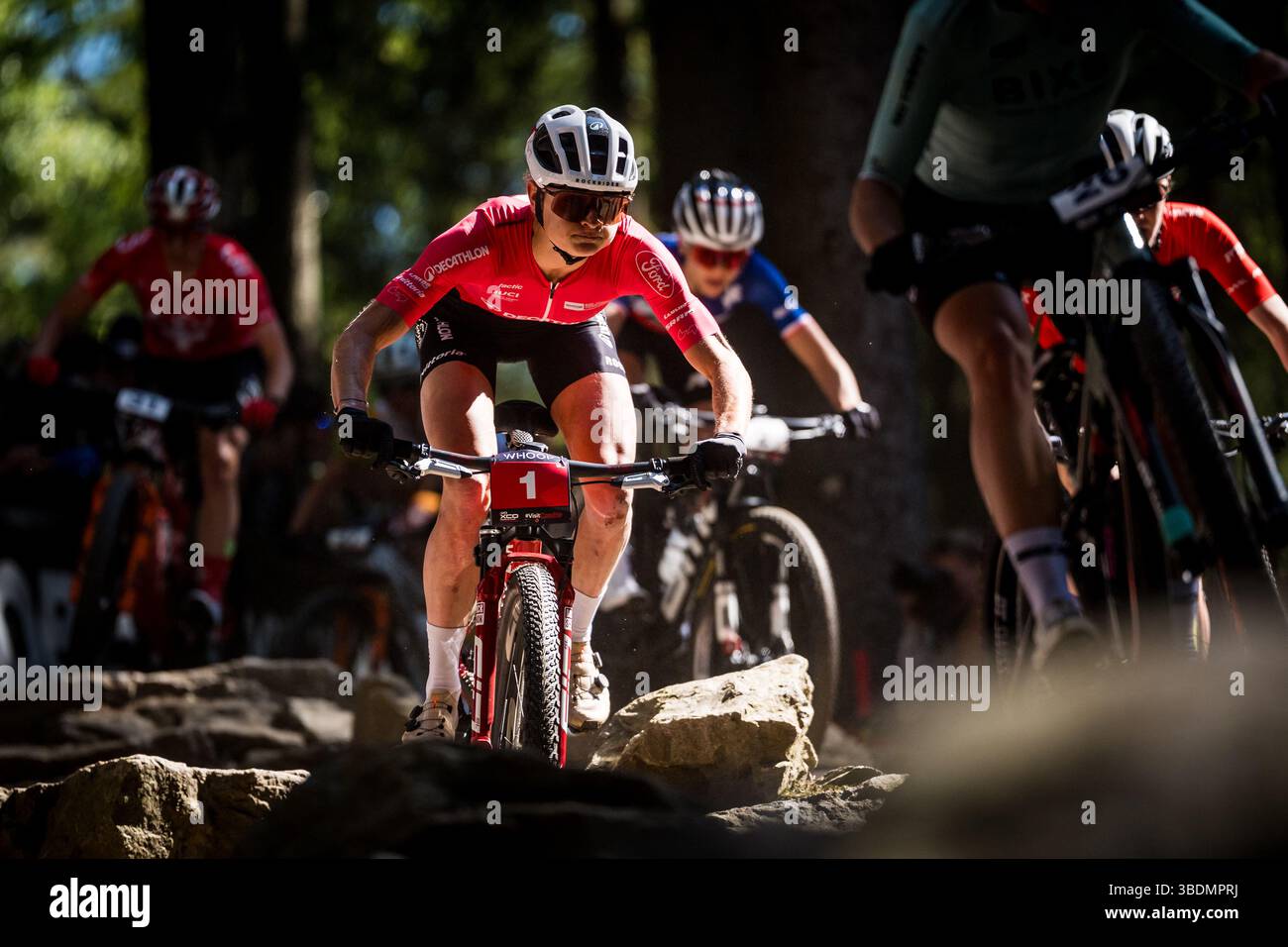 Samara Maxwell of New Zealand competes during women elite race during ...