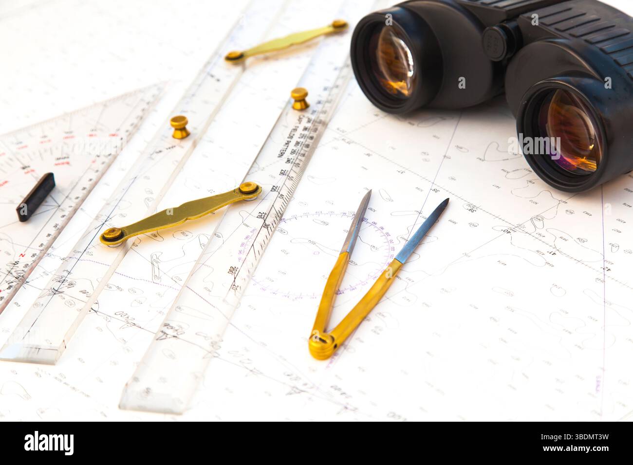 Navigation tools are on the navigation map. Plotter, divider, ruler ...