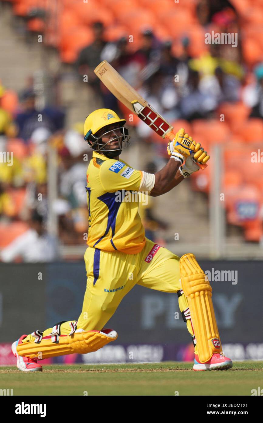Chennai Super Kings' Urvil Patel bats during the Indian Premier League ...
