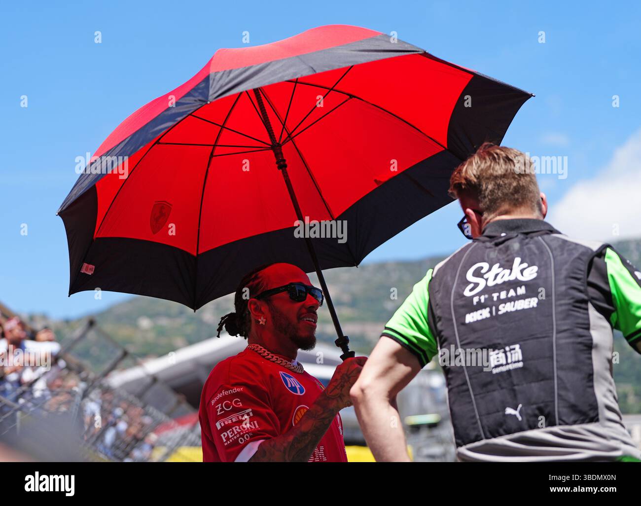 Ferrari's Lewis Hamilton before the Monaco Grand Prix at the Circuit de ...
