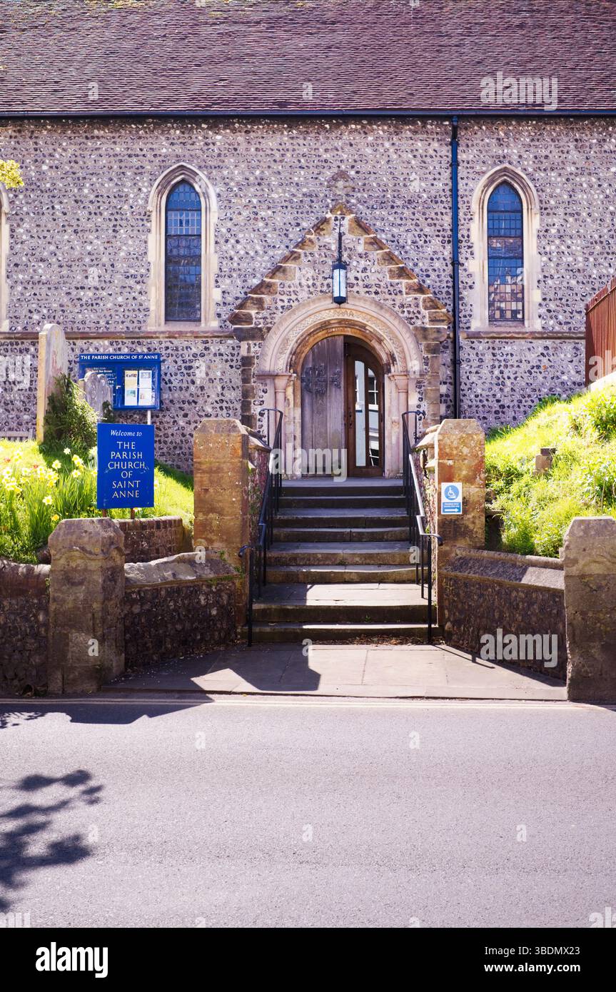 The entrance to St Anne's church in Lewes Stock Photo - Alamy