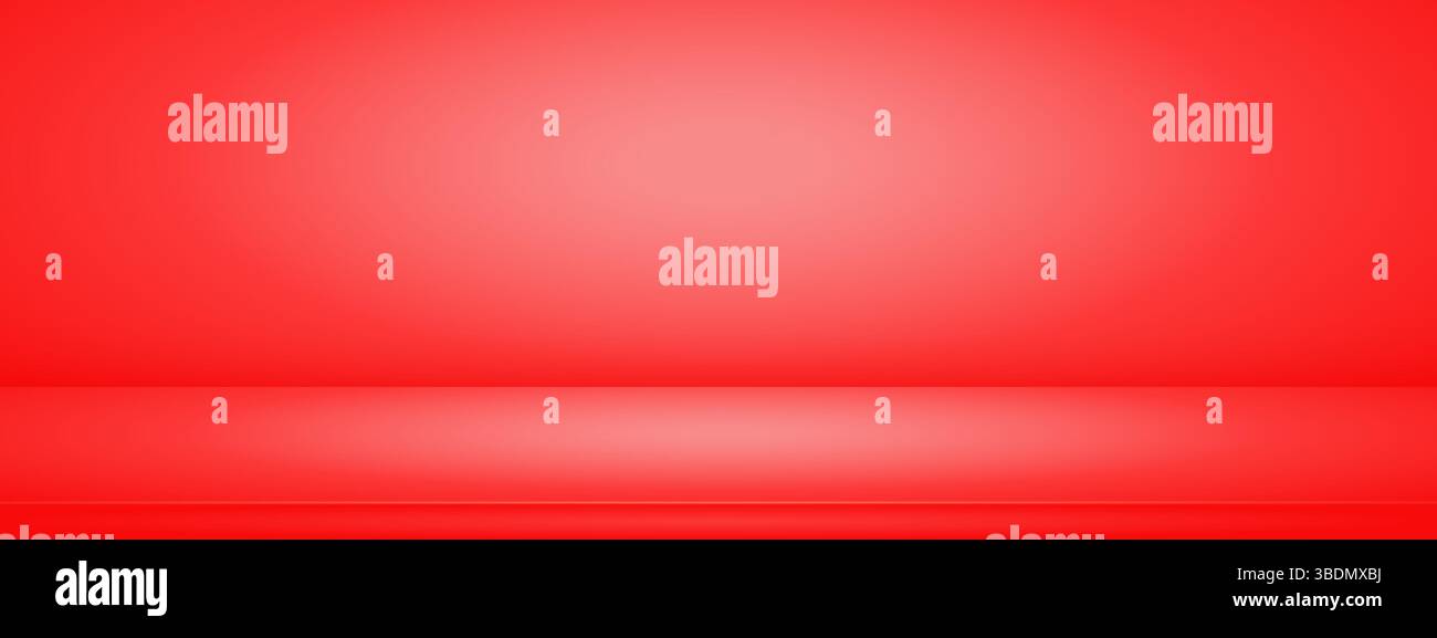 Red studio background. Limbo warm gradient backdrop. Abstract 3d wall ...