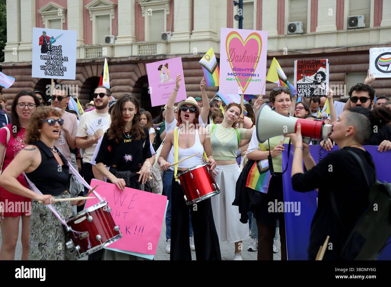 Albania LGBTQ activists take part in a Gay Pride in Tirana, Albania on ...