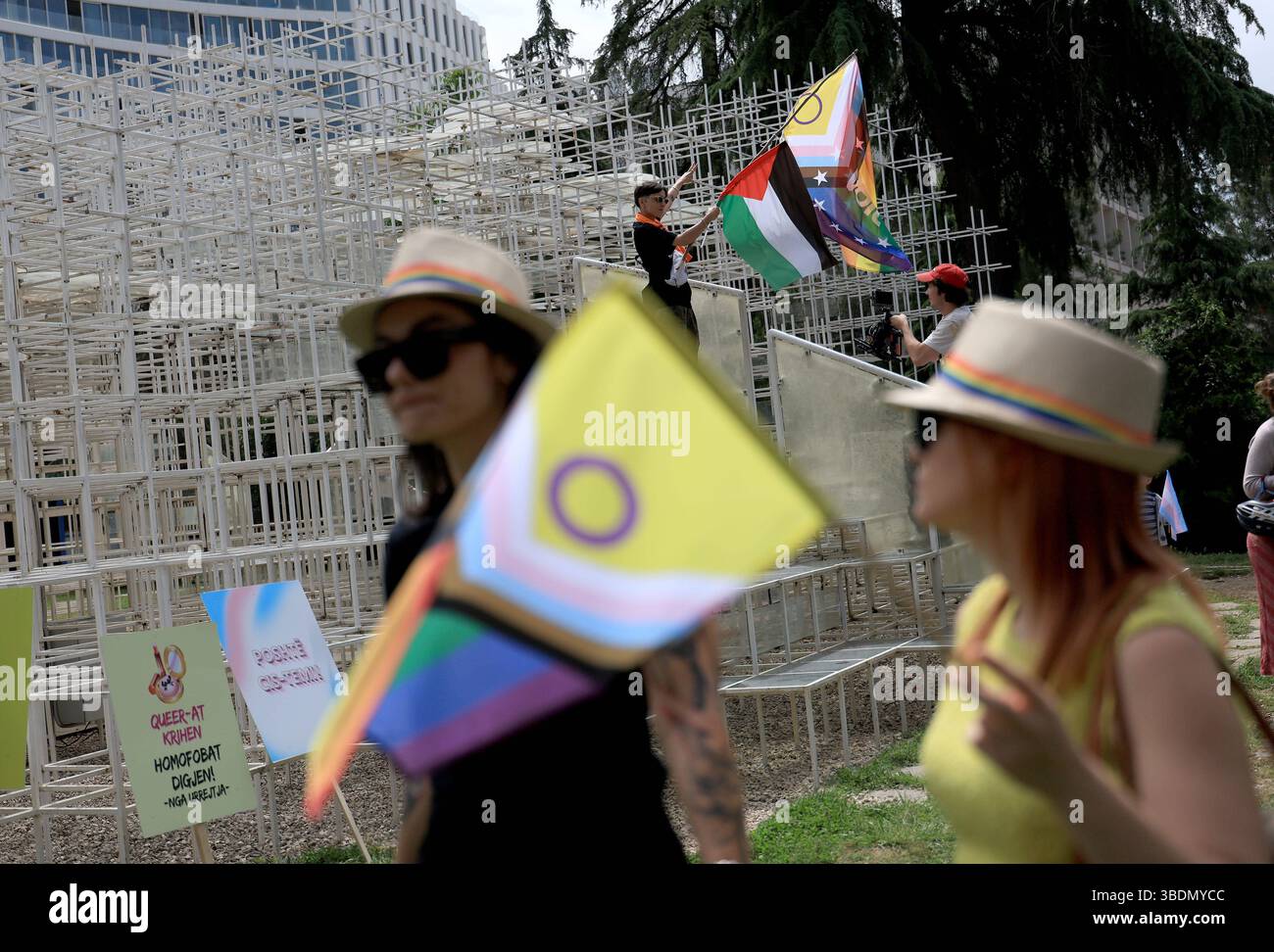 Albania LGBTQ activists take part in a Gay Pride in Tirana, Albania on ...
