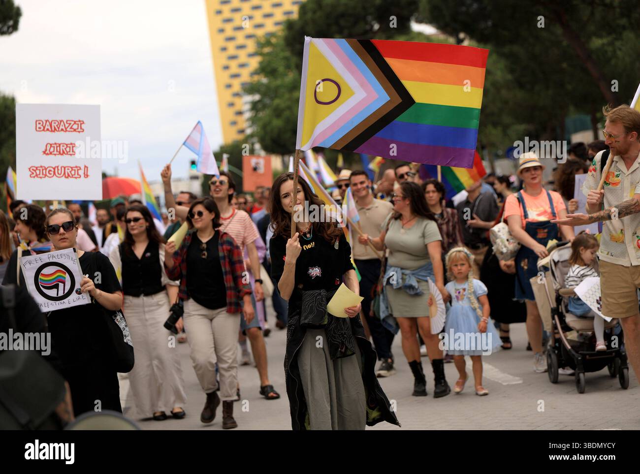 Albania LGBTQ activists take part in a Gay Pride in Tirana, Albania on ...