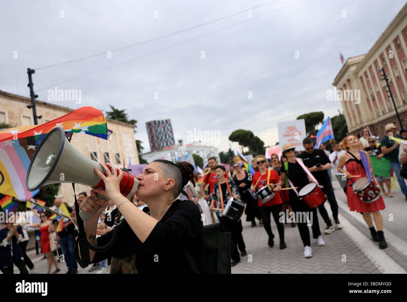 Albania LGBTQ activists take part in a Gay Pride in Tirana, Albania on ...
