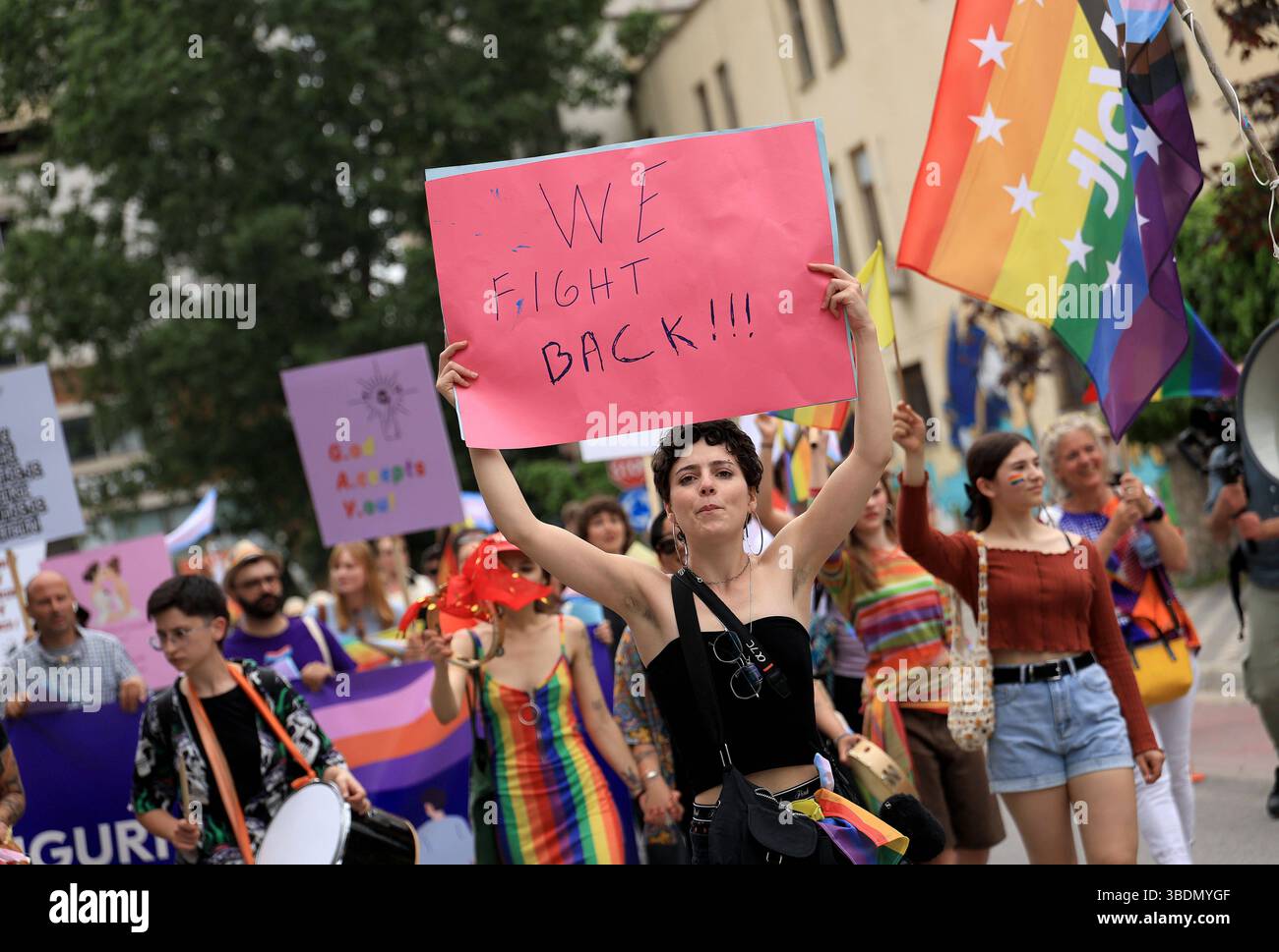 Albania LGBTQ activists take part in a Gay Pride in Tirana, Albania on ...