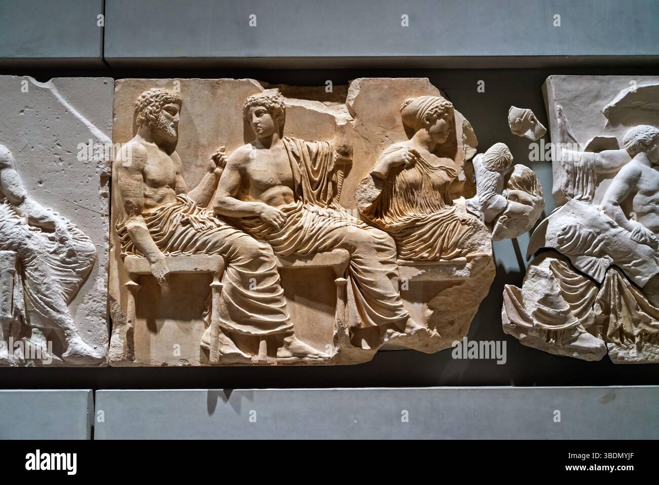 Detail from the Parthenon Eastern Frieze, showing seated gods in ...