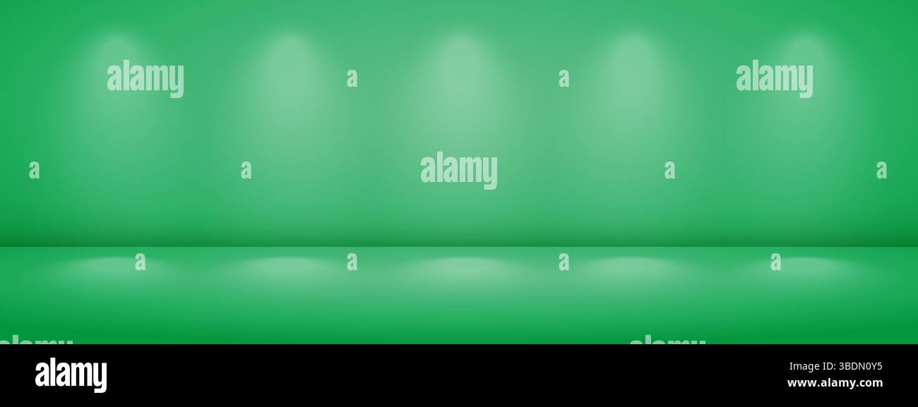 Limbo green background with light shadow. Abstract studio gradient bg ...