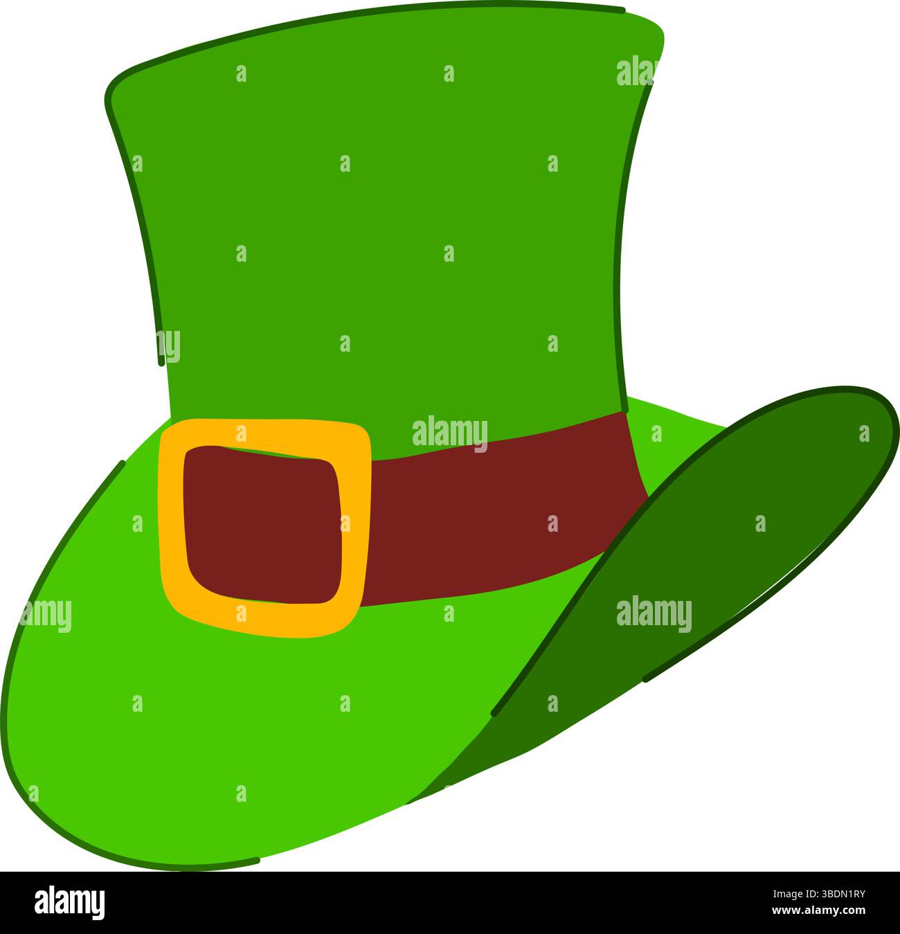 ireland green hat patrick cartoon vector illustration Stock Vector ...