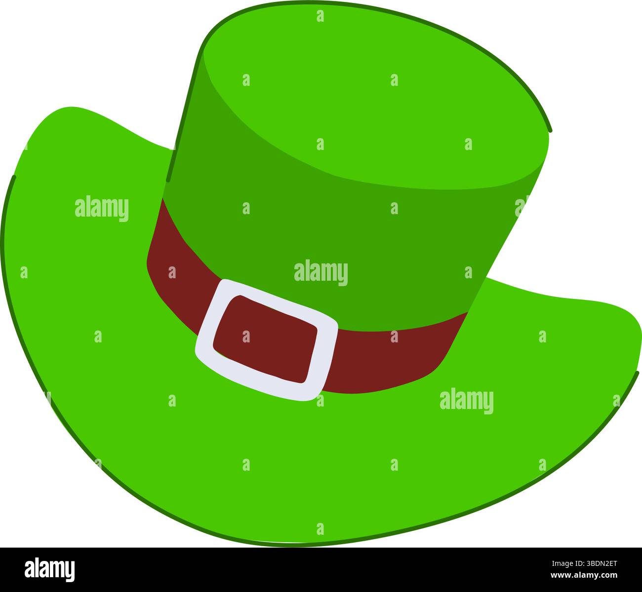 irish green hat patrick cartoon vector illustration Stock Vector Image ...