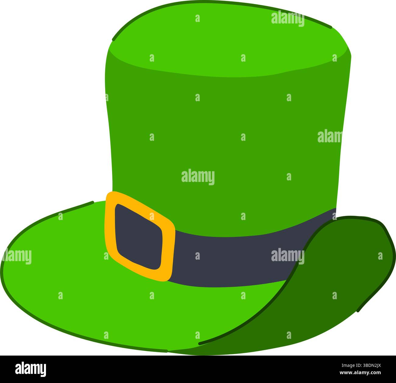 tradition green hat patrick cartoon vector illustration Stock Vector ...