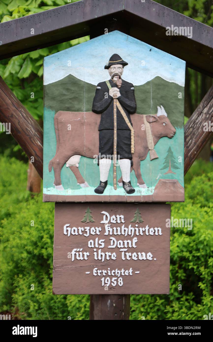 Tanne, Germany. 25th May, 2025. "To the Harz cowherds as thanks for ...